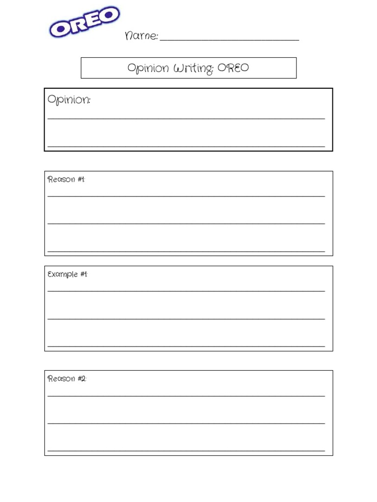 OREO Opinion Writing Template | PDF