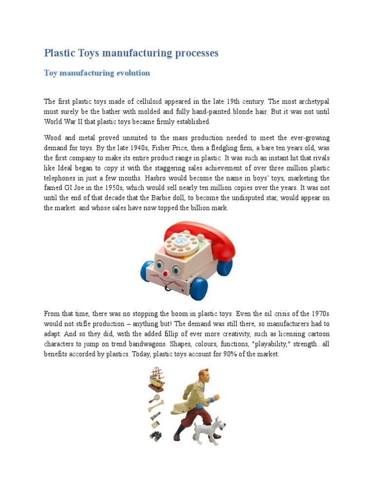 Plastic Toys Manufacturing Processes | PDF | Industries | Building ...