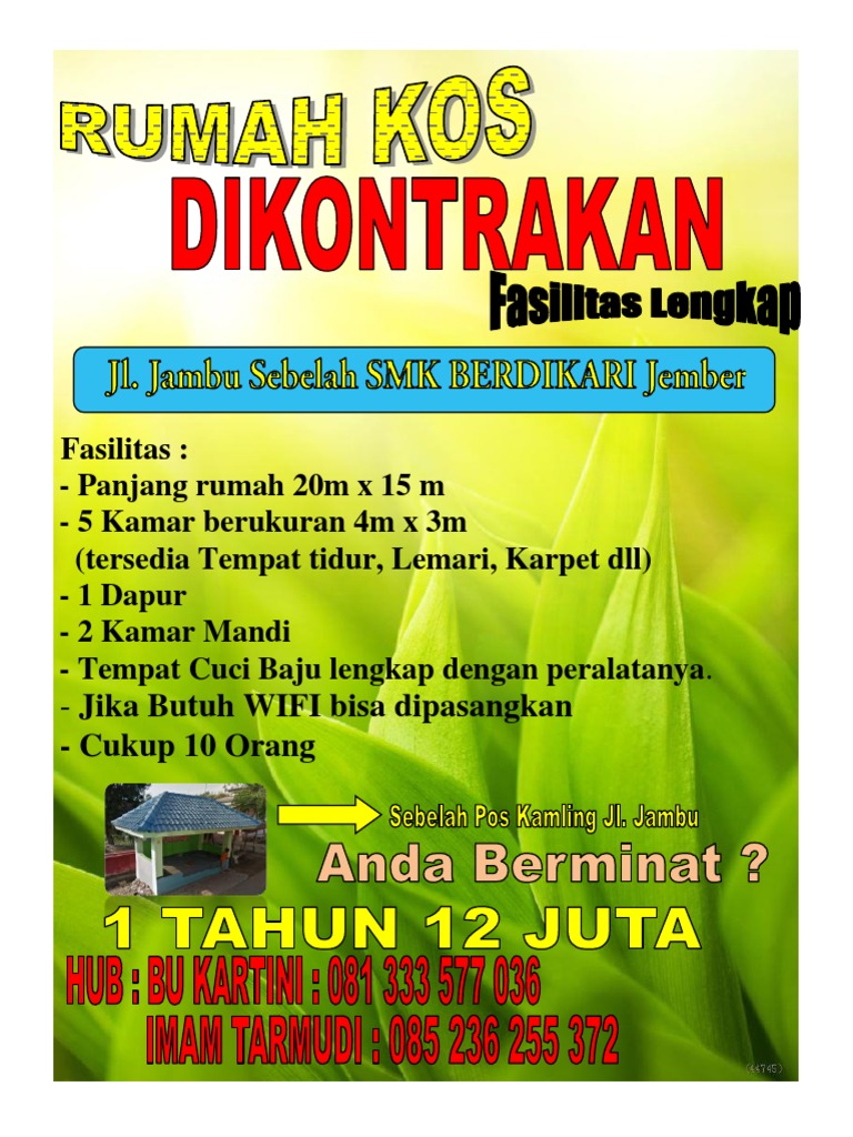 Brosur Kos Kosan | PDF