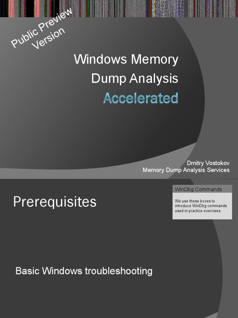 Accelerated Windows Memory Dump Analysis Public | PDF | Thread (Computing) | Kernel (Operating ...