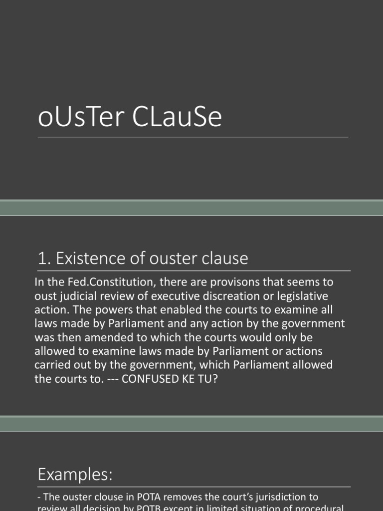 OUsTer CLauSe | PDF