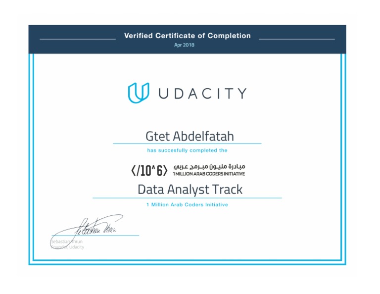 Certificat Udacity | PDF