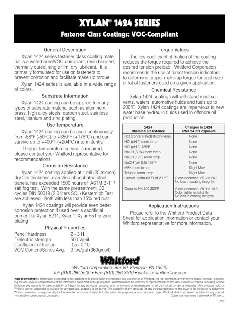Xylan Coatings | Corrosion | Lubricant