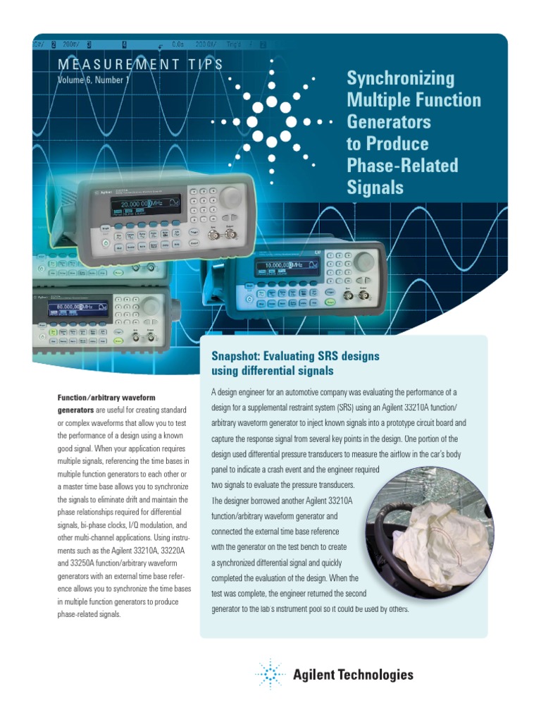 Synchronizing Multiple Function Generators To Produce Phase-Related ...