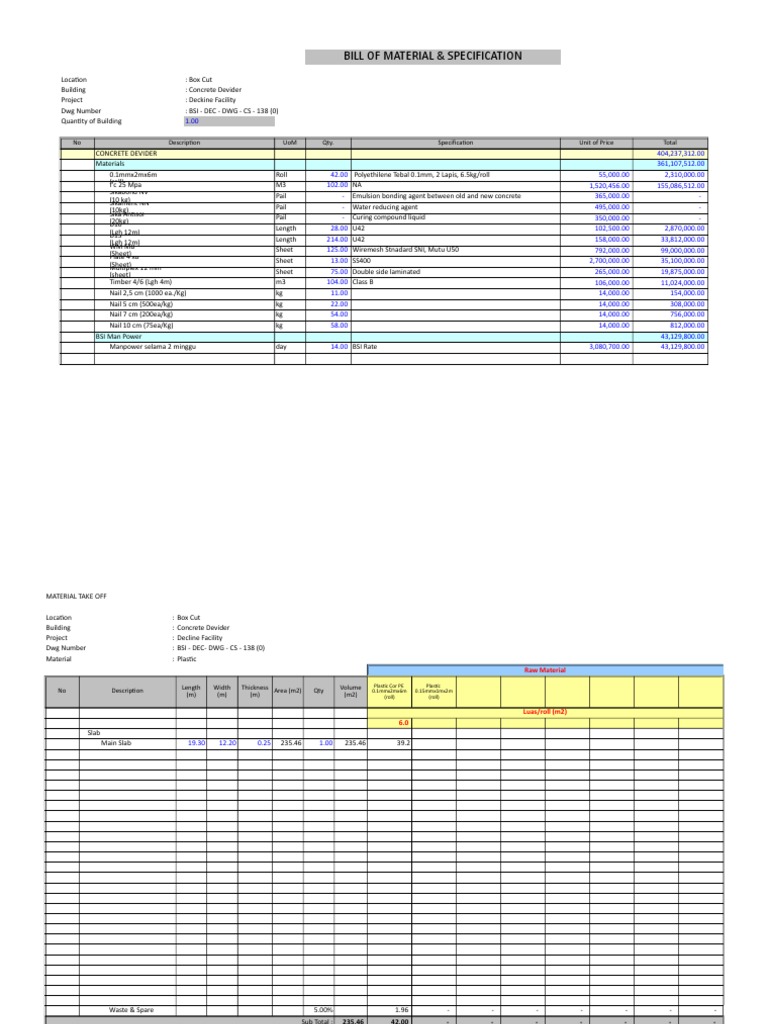 MTO Box Cut Concrete Devider | PDF | Structural Engineering | Building ...
