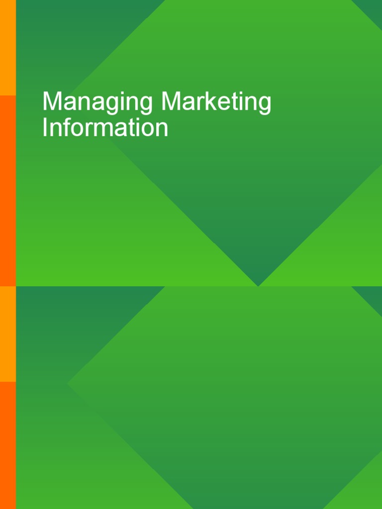Marketing Information System Overview | PDF | Sampling (Statistics ...