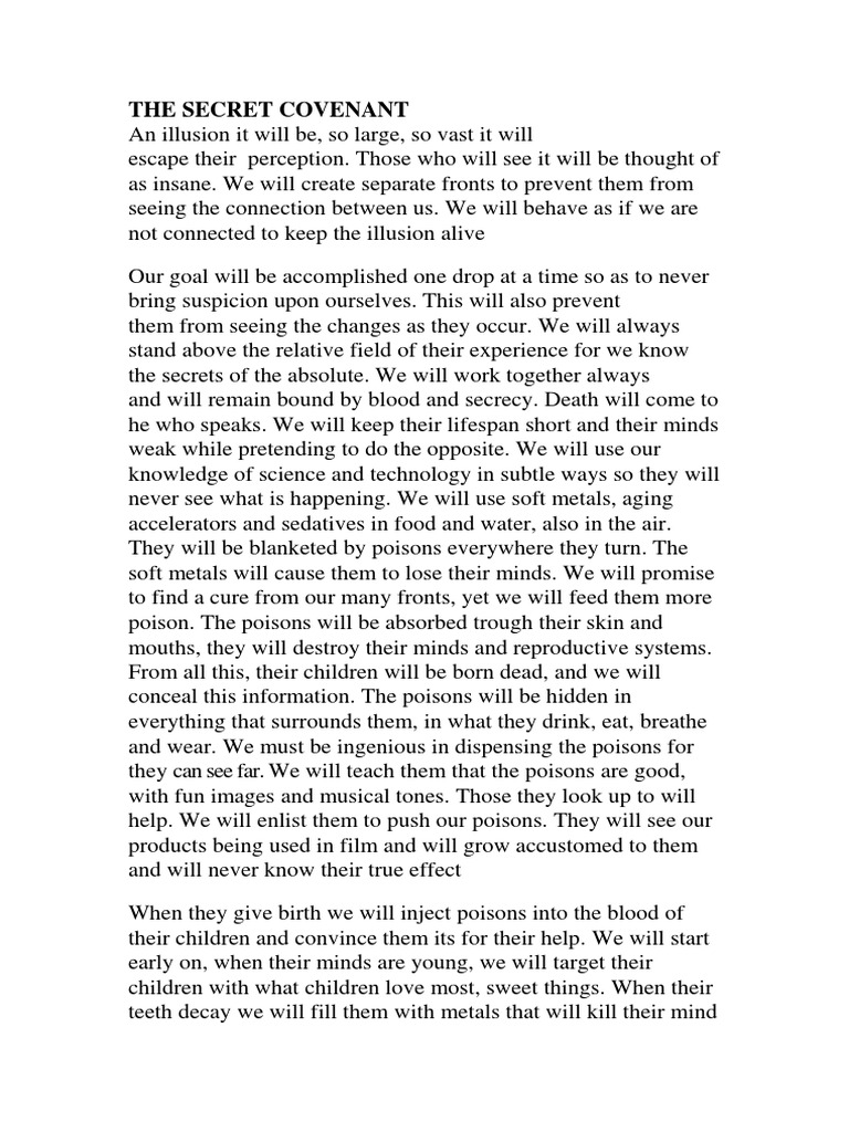The Secret Covenant | PDF | Mind