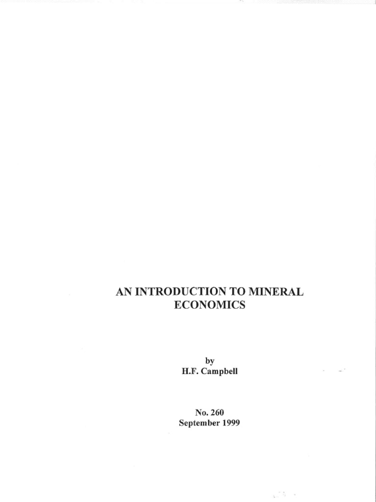 Mineral Economics | PDF | Supply And Demand | Economic Equilibrium