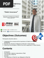 Halal Awareness Training | PDF | Food Safety | Hygiene