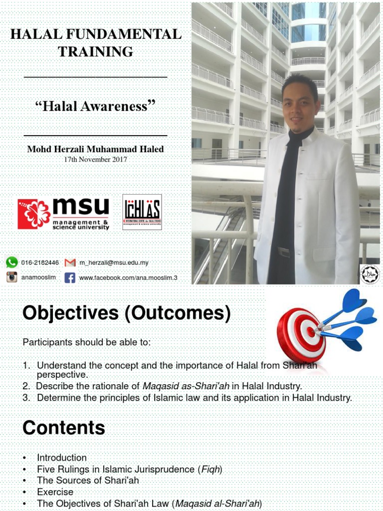 Halal Awareness - Halal Fundamental Training 2017 | PDF | Sharia ...