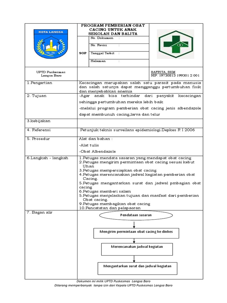 Program Obat Cacing untuk Anak Sekolah | PDF