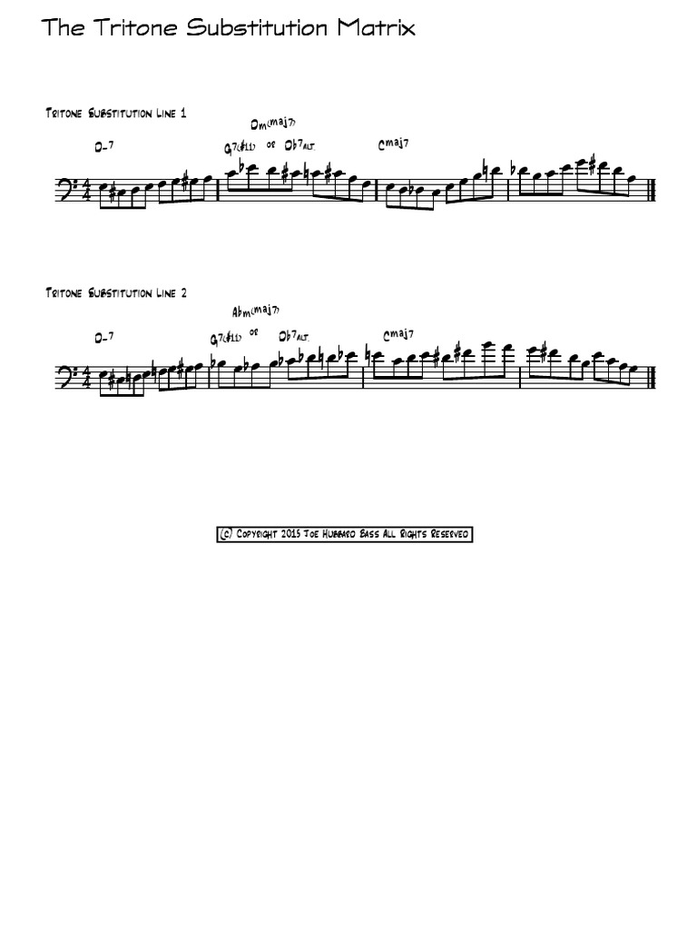 Tritone Substitution Matrix | PDF