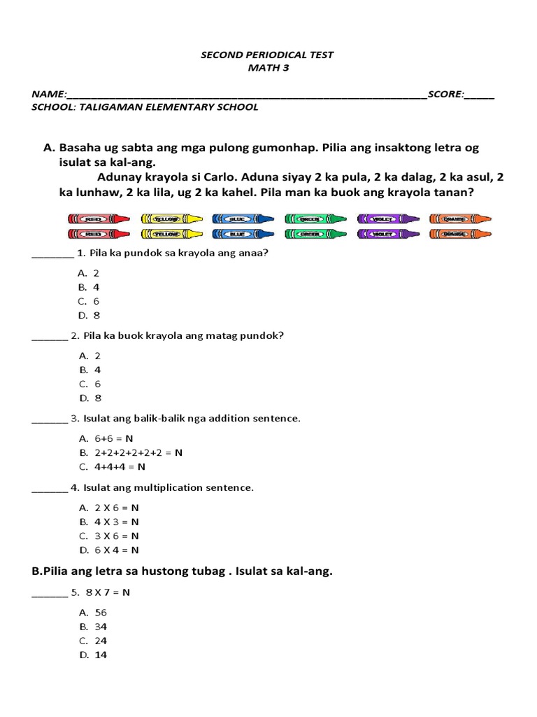 Grade 3 Math and Science Exam Guide | PDF