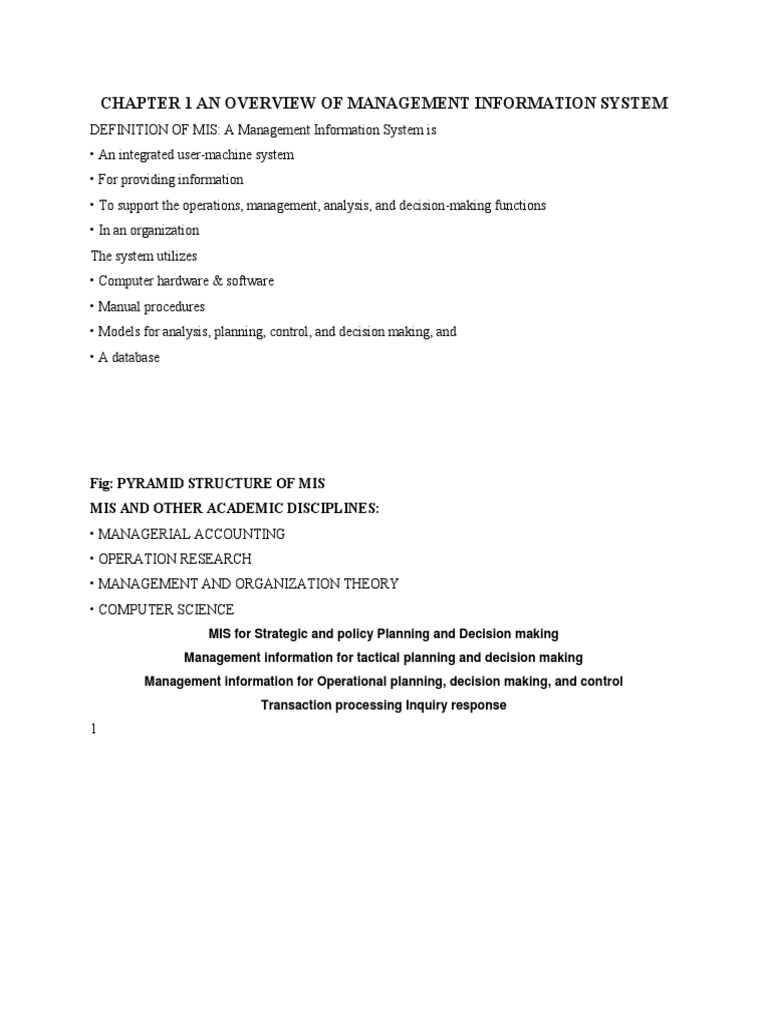 Chapter 1 An Overview of Management Information System: Fig: Pyramid ...