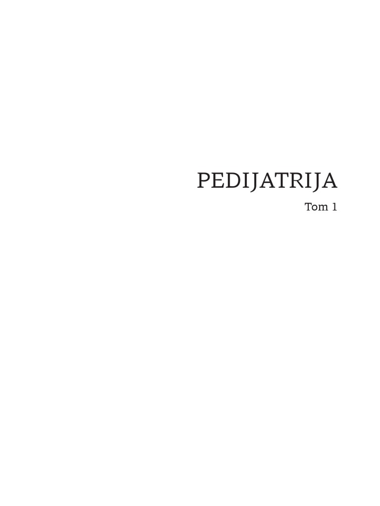 Uvodne Strane Pedijatrija | PDF