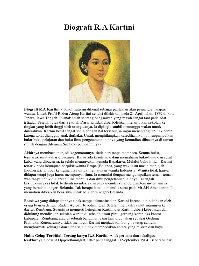 Biografi R.A Kartini | PDF