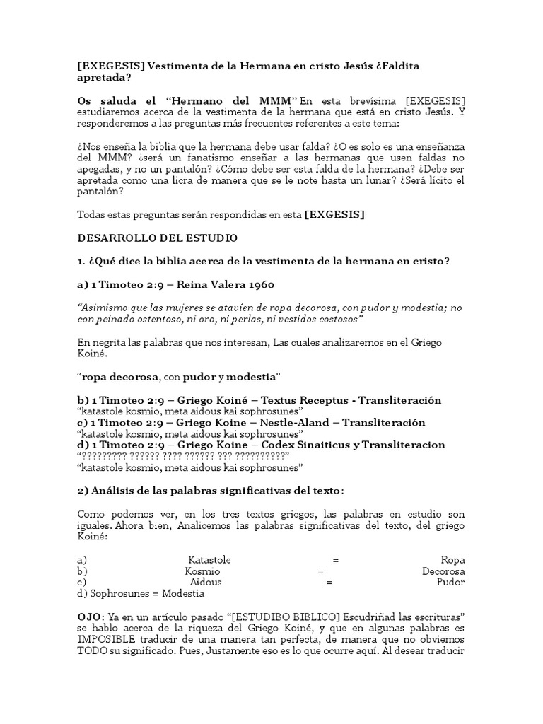 Exegesis | PDF | Diccionario | Ropa