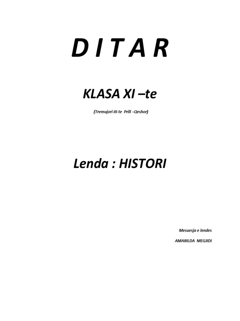 KLASA XI Model Ditari | PDF