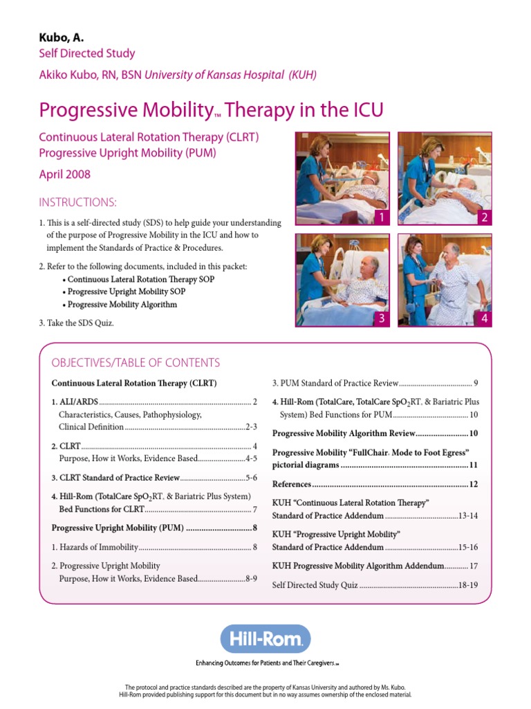 Progressive Mobility Therapy in The ICU: Self Directed Study Akiko Kubo ...