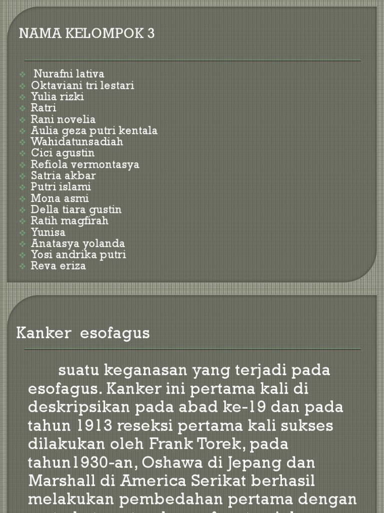 Kanker Esofagus | PDF