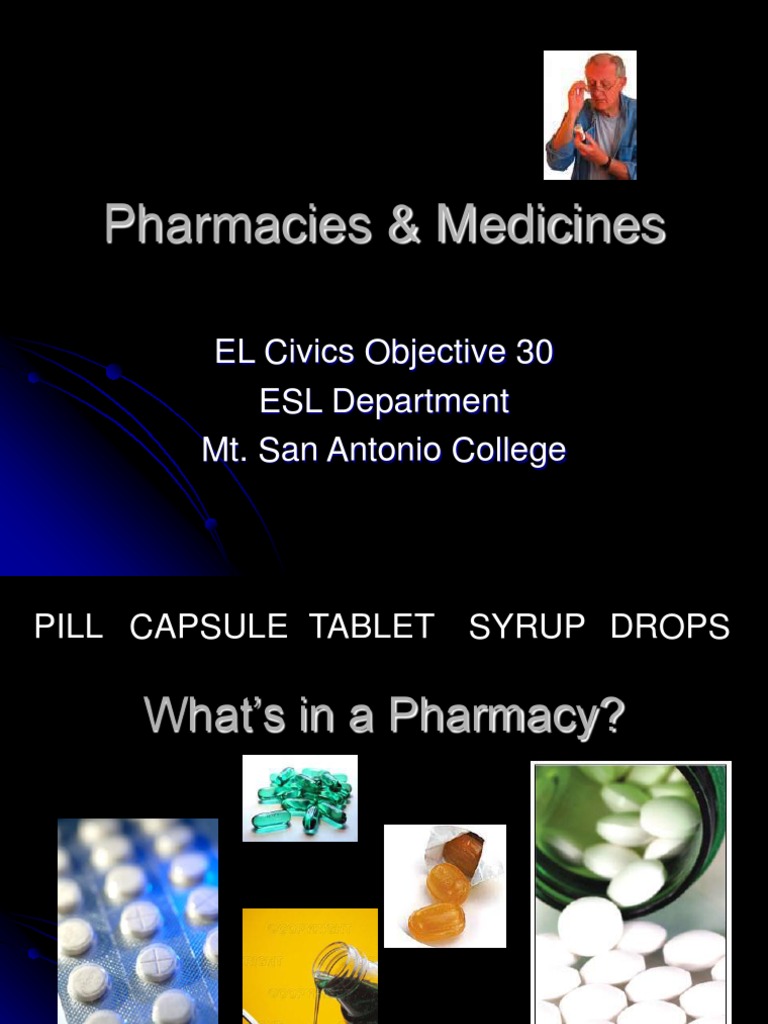 ESL Pharmacy Vocabulary Guide | PDF