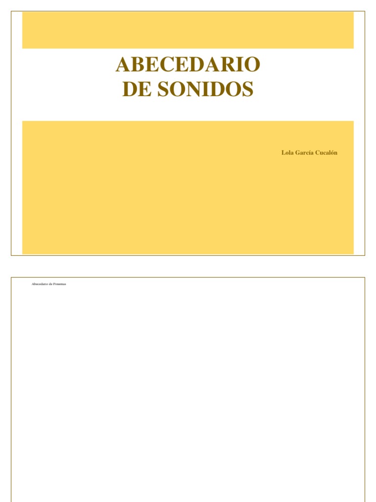 Abecedario de Sonidos | PDF | Lingüística