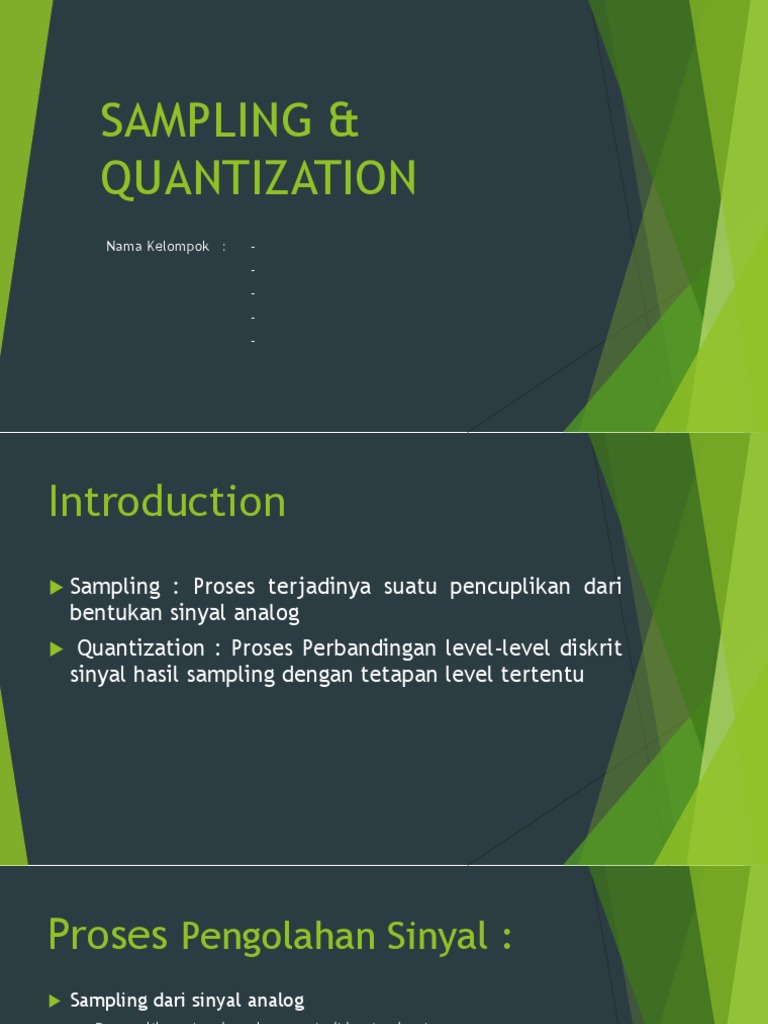 Sampling & Quantization | PDF Sampling & Quantization | PDF