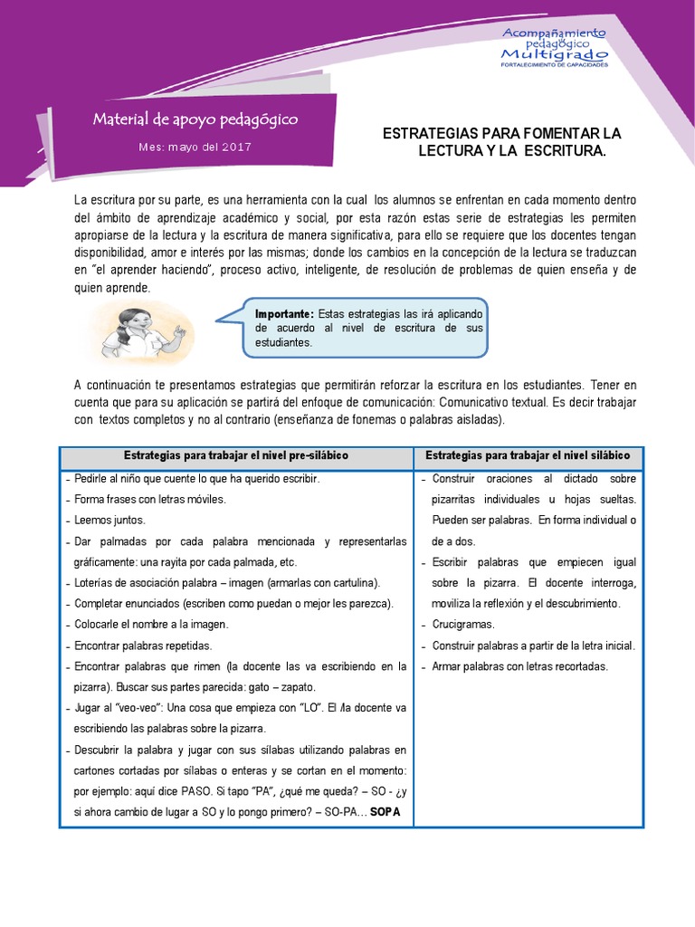 Estrategias de Lectura y Escritura | PDF | Lectura (proceso) | Libros