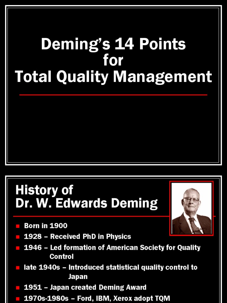 Demings Points | PDF | Quality (Business) | Change