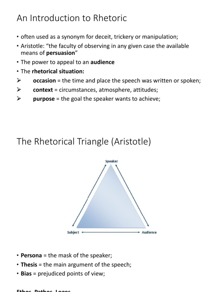 Intro To Rhetoric | PDF