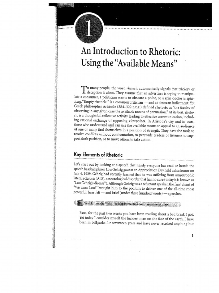 Introduction To Rhetoric | PDF