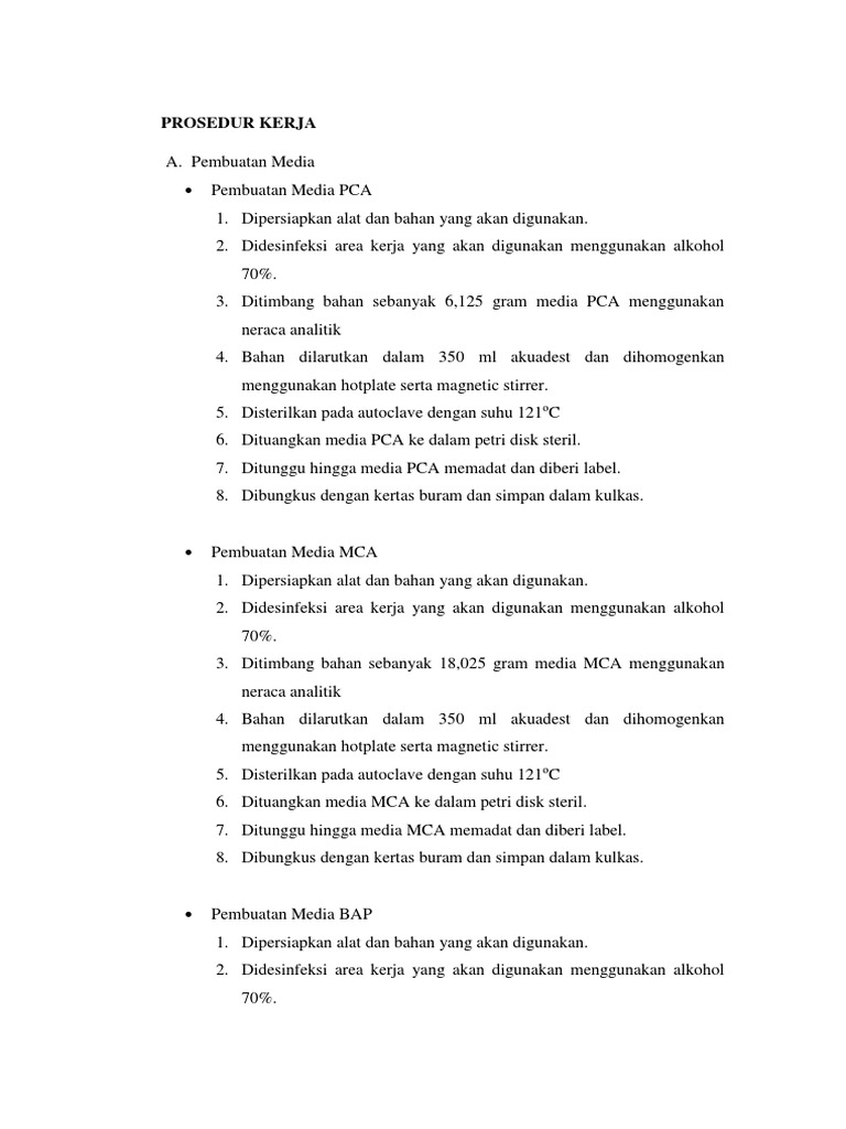 PROSEDUR KERJA Swab Tangan | PDF