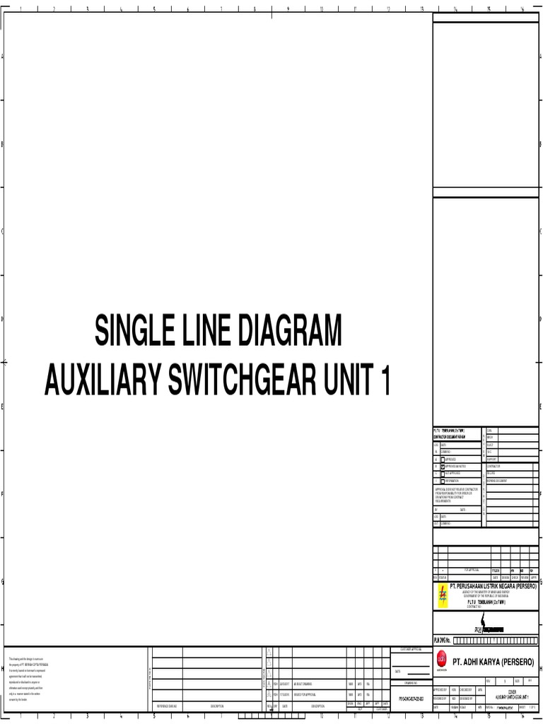 SLD - Auxilliary Switchgear Unit 1 - As Built | PDF | Government ...