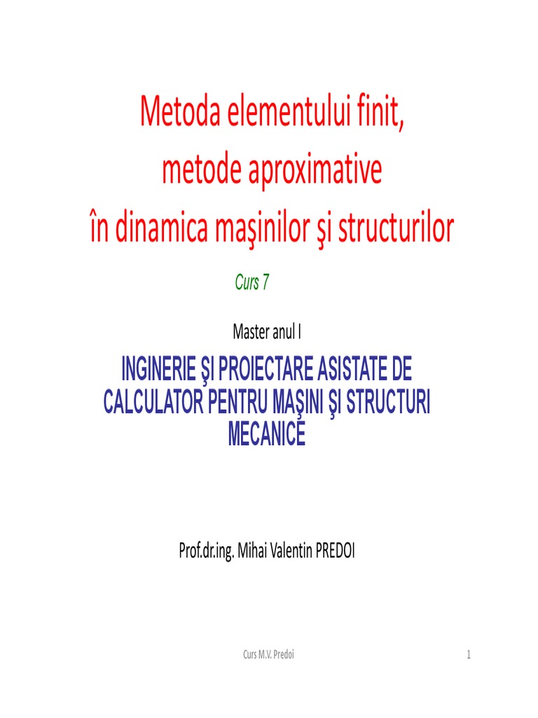Curs 7 MEF | PDF