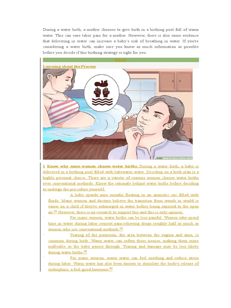 Water Birth | PDF | Childbirth | Midwife