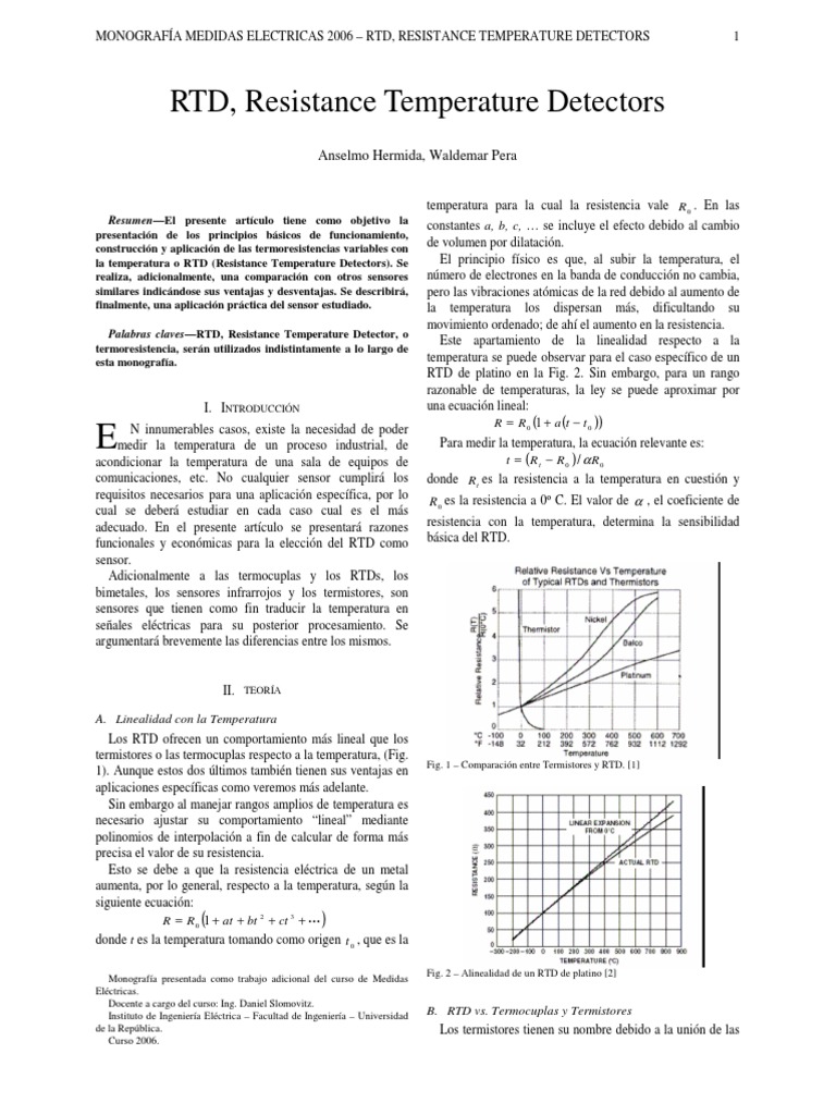 Sensor de Temp PDF | PDF | Par termoeléctrico | Cantidades fisicas