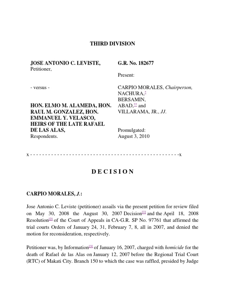 Leviste V Alameda Digest | PDF | Prosecutor | Arrest