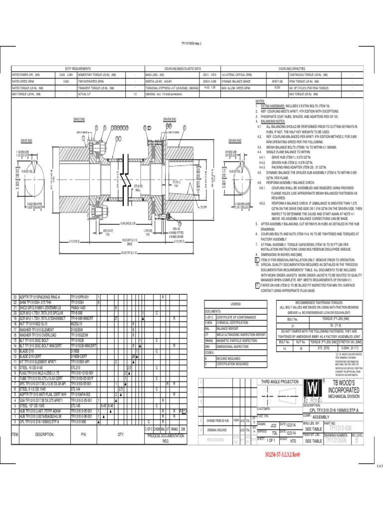 2.5.3 High Speed Coupling Drawing | PDF | Nut (Hardware) | Screw