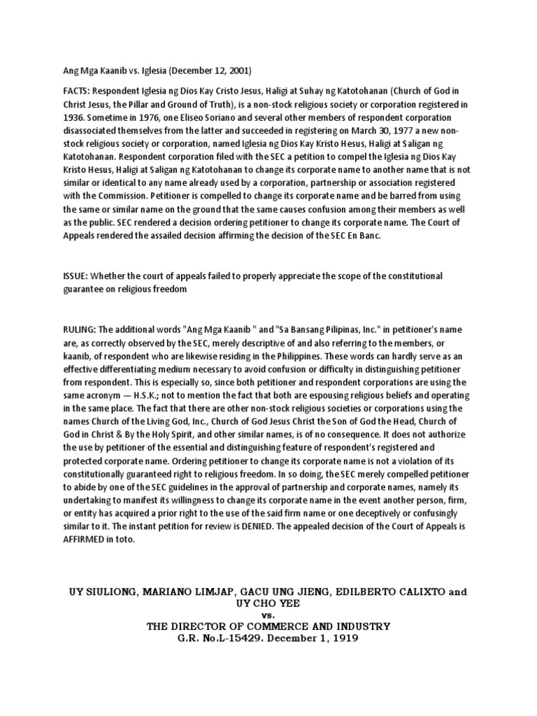 Law Digest | PDF | Preferred Stock | Dividend