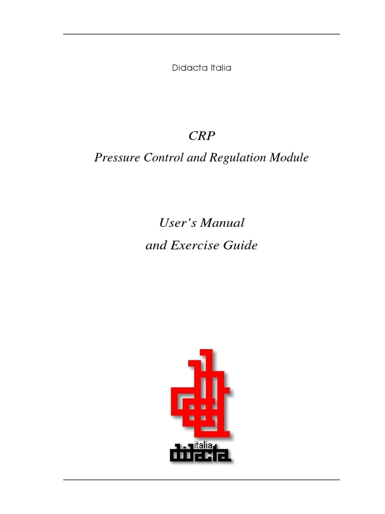 E01517 CRP User's Manual | PDF | Control Theory | Valve