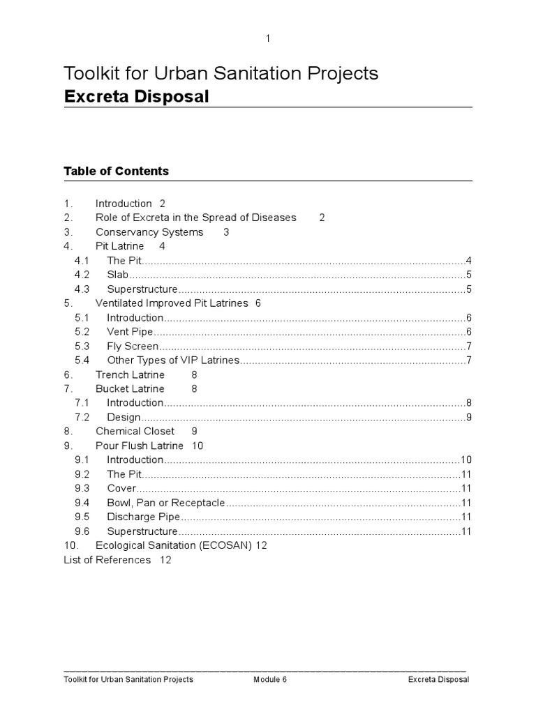 Excreta Disposal | PDF | Latrine | Sanitation