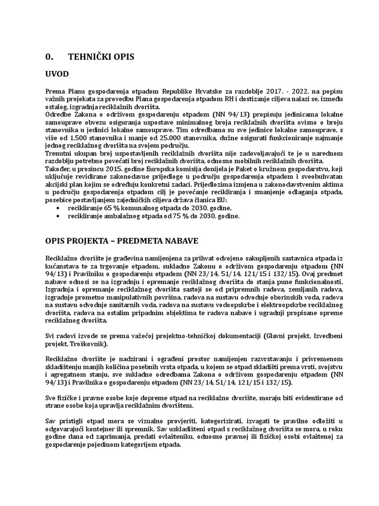 Prilog 2 Tehnicki Opis | PDF