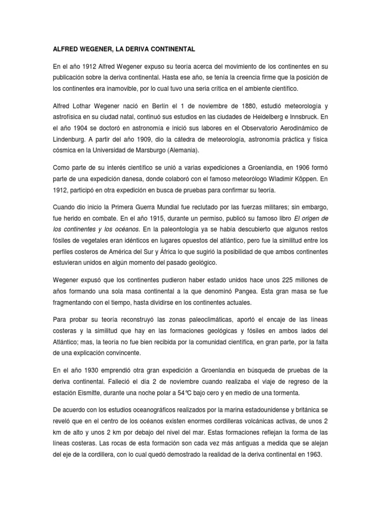 Alfred Wegener | PDF