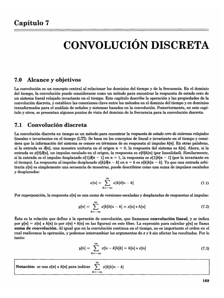 Capitulo 7 Convolucion Discreta | PDF | Circunvolución | Transformada ...