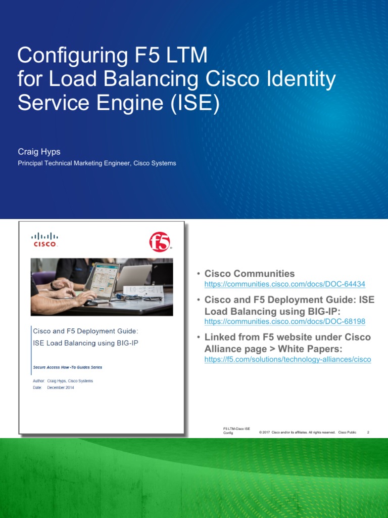 Configuring F5 LTM For Cisco ISE Load Balancing | PDF | Port (Computer ...