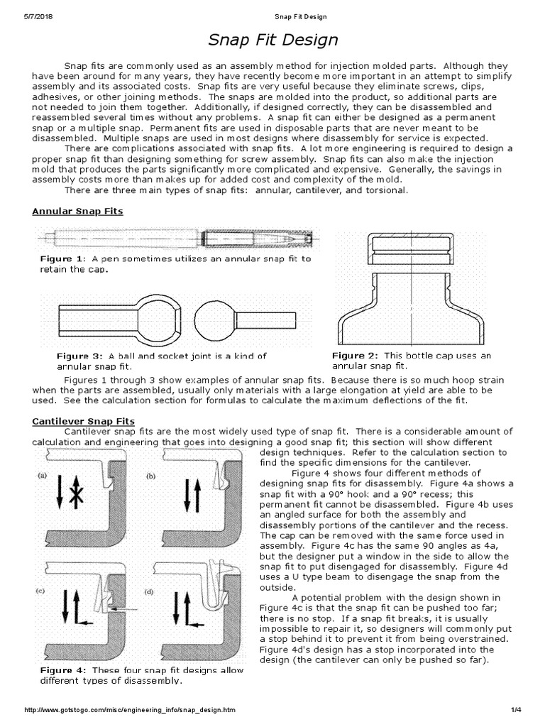 Snap Fit Design | PDF | Beam (Structure) | Building Engineering