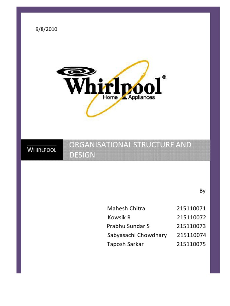 Whirlpool - Organisational Structure and Analysis | PDF | Board Of ...