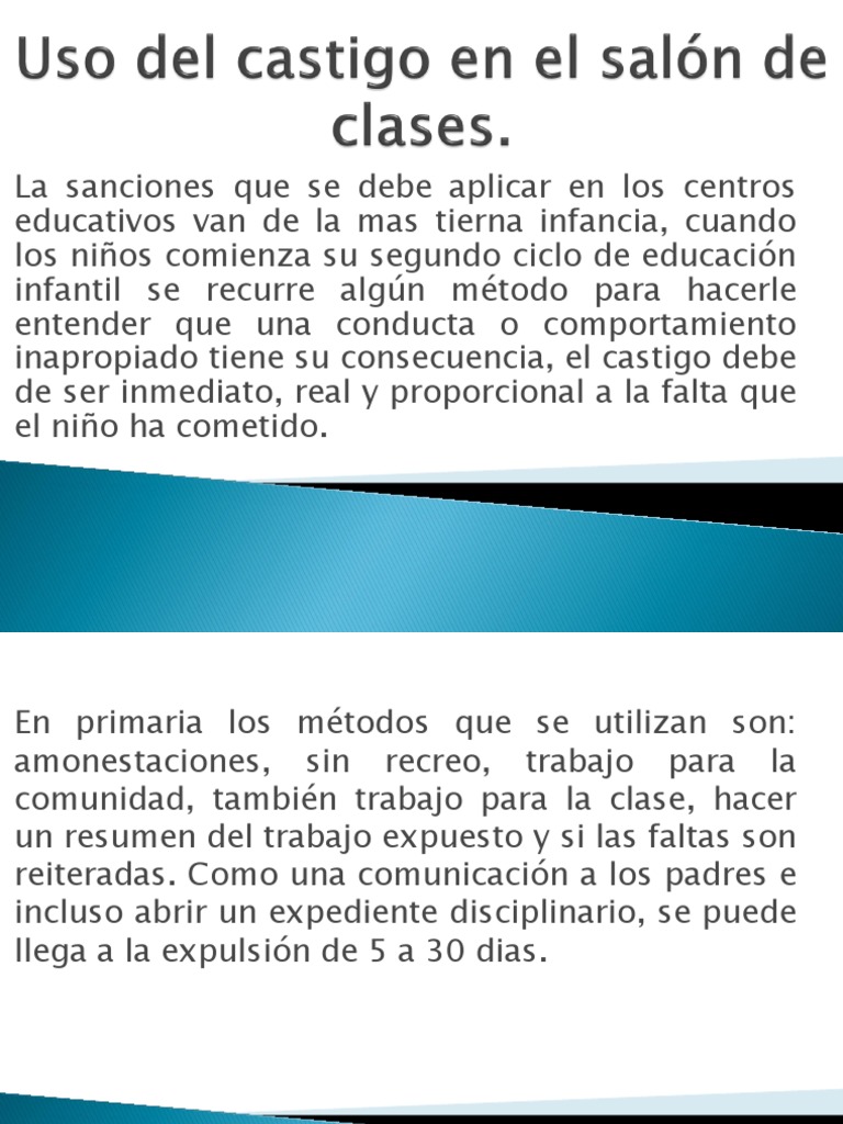 Uso Del Castigo en El Salón de Clases | PDF