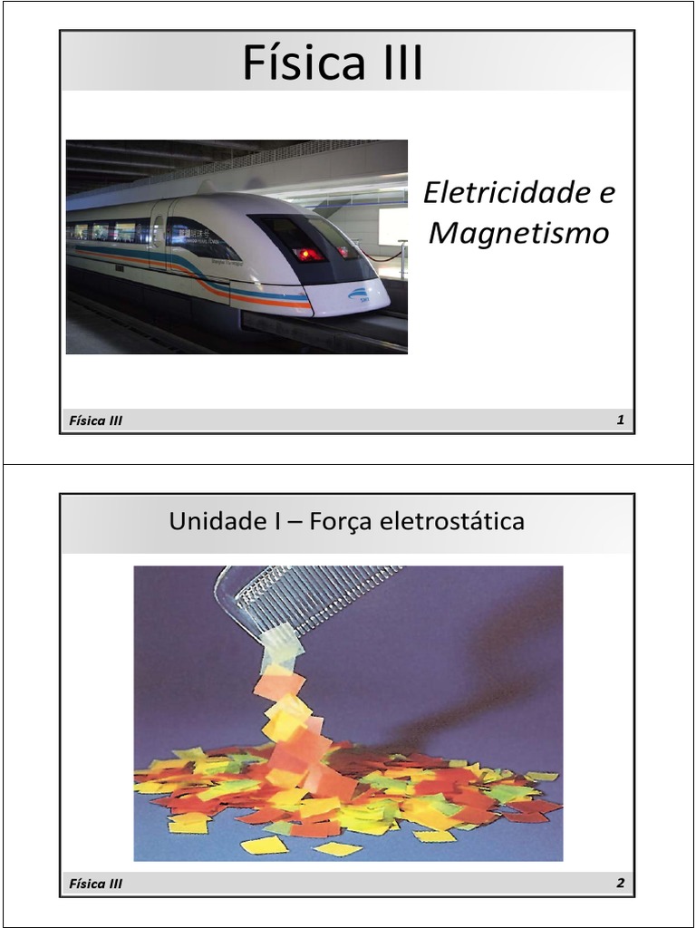 Física Iii Unidade I Força Eletrostática Pdf Eletrostática
