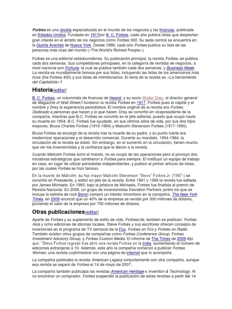 Forbes | PDF | Forbes | Revistas americanas